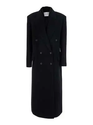 IVY OAK Circe Wool-nylon Jacket With Classic Collar And Long Sleeves - Black