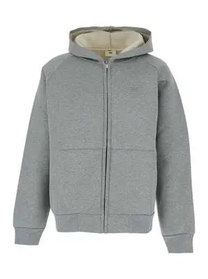 AUTRY Dropped-shoulder Zip Hoodie In Neoprene - Grey
