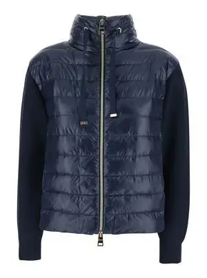 Herno Bimaterial Cotton-nylon Jacket - Blu