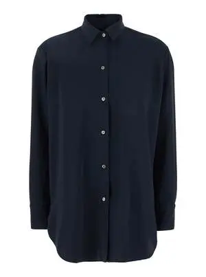 LEPLAIN Tech Fabric Classic Collar Shirt For - Blu