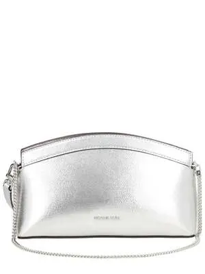 Michael Kors Michael By Michael Kors Leather Crossbody Bag Silver