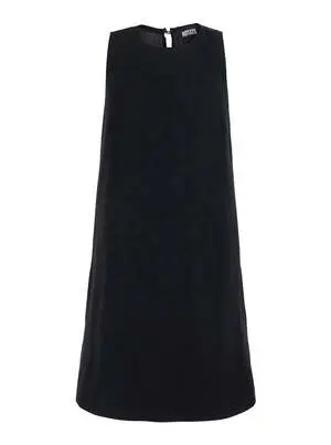 ROTATE BY BIRGER CHRISTENSEN Tech Fabric A-line Mini Dress With Sleeveless Back Closure - Black