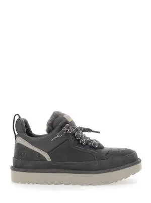 UGG Lowmel Leather-lined Laceless Sneakers With Rubber Sole - Grey