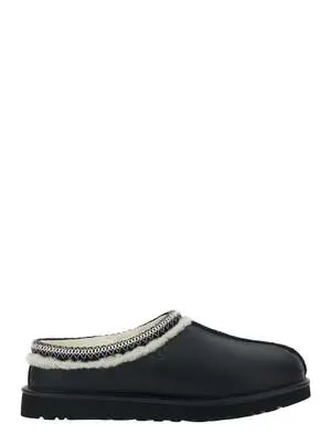 UGG Genuine Leather Mini Slippers For - Black