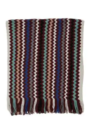 Missoni Zig-zag Motif Wool-blend Scarf With Light Fringe - Multicolor