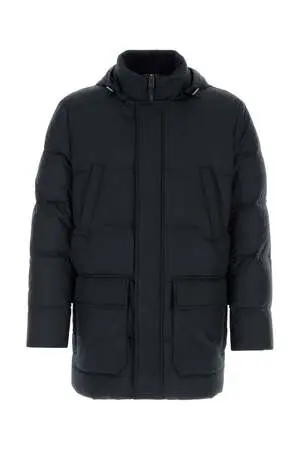 Canali Quilted Down Jacket With Polyester Shell & Feather-down Padding - Blue