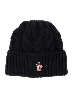 Moncler Quilted Knit Hat - Black