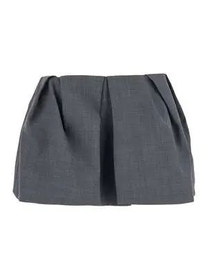 SHUSHU/TONG Wool & Polyester Pleated Mini Skirt For - Grey