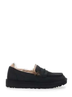 UGG Ellis Nubuck Loafer With Rubber Sole - Black