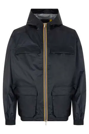K-WAY Lightwind Hooded Windproof & Waterproof Lightweight Jacket - Black
