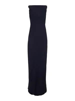 Antonelli Firenze Mara Off-shoulder Satin Long Dress - Blu