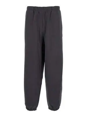 The North Face Cotton Trousers With Elastic Waist And Side Logo Patch - Grey