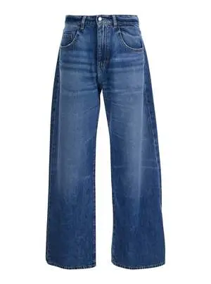 ICON DENIM LOS ANGELES Five-pocket Denim Jeans With Back Logo Patch - Blu