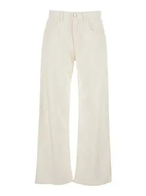 ICON DENIM LOS ANGELES Five-pocket Regular Fit Jeans With Rear Logo Patch - White