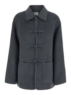 RÓHE Wool & Cashmere Classic-collar Button-front Jacket - Grey