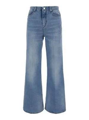 AMI Paris High-waist Flare Jeans With Wide Leg - Blu