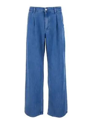 WON HUNDRED Camden' High-waisted Regular-fit Jeans With Logo Back Patch - Blu