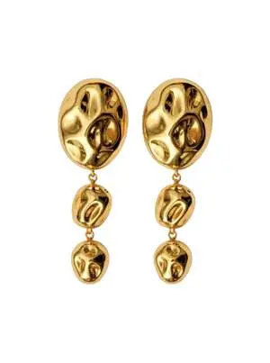 Federica Tosi Stone Earrings With Gold-tone Metal Finish For - Metallic