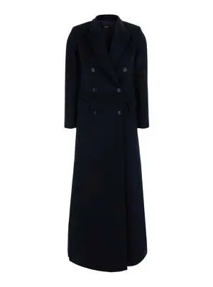 LEPLAIN Long Double-breasted Jacket With Peak Lapels - Blu