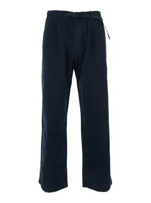 Gramicci Cotton Pants With Elasticated Waist, Belt Loops & Logo Detail - Blu