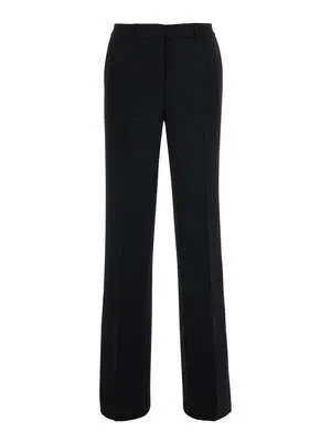 LEPLAIN High-waist Tailored Pants With Belt Loops And Hidden Front Closure - Black