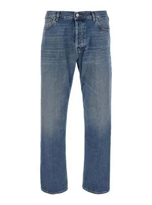 GRIFONI Regular Fit Straight-leg Jeans, " Inseam - Blu