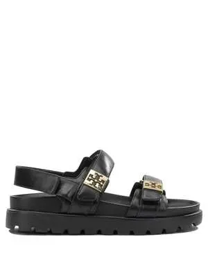 Tory Burch Chic Leather Sandals For Her - Black
