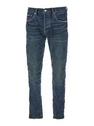 PURPLE BRAND Low-rise Stonewashed Skinny Jeans With Five-pocket Styling - Blu