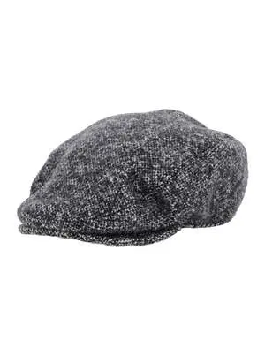 DOLCE E GABBANA Speckled Tweed Wool-blend Short Brim Hat - Grey