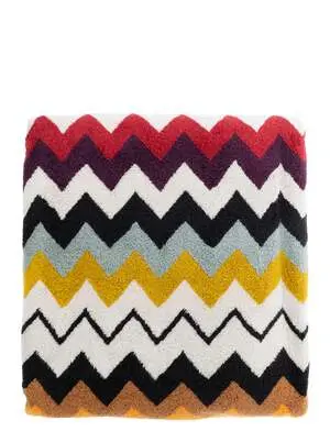 Missoni Beach Towel Rectangular With Zigzag All-over Motif, 100x160 Cm Cotton - Multicolor