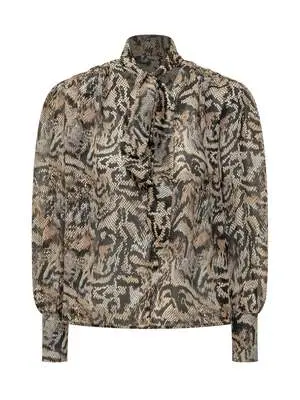 ACTUALEE Print Shirt - Snake