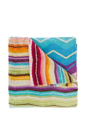 Missoni Hugo Striped Cotton Beach Towel 100x180 Cm - Multicolor