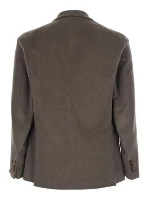 Tagliatore Montecarlo Double-breasted Wool Jacket With Peak Lapels And Logo Brooch