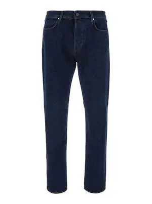 Stone Island Slim-fit Denim Jeans With Back Logo Patch - Blu
