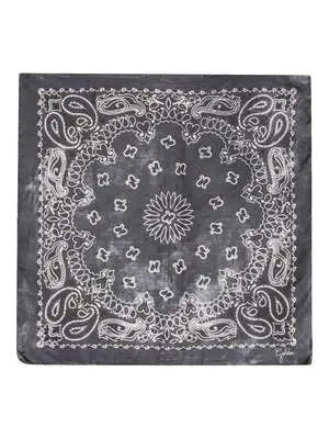GOLDEN GOOSE Golden Goose Silk Scarf With Contrasting Paint Pattern - 70x70 Cm Grey