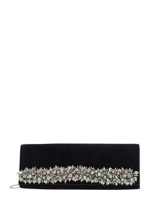 Simkhai River Clutch Handbag With Zip Closure And Leather Handle, 30 X 20 X 10 Cm - Black