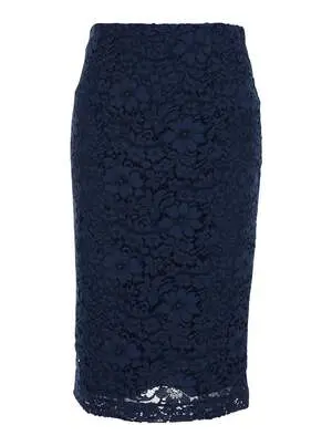 LEPLAIN Lace-detail Back Vent Midi Skirt - Blu