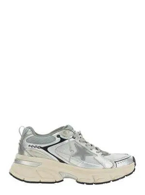 GOLDEN GOOSE Lightstar Low-top Sneaker With Logo Patch Tongue And Star Side Detail - Grey