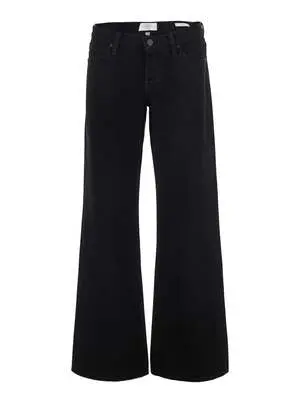 FRAME Jeans The Gray Slim High-waist Zip-closure With Regenerated Cotton - Black