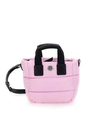Moncler Mini Quilted Tech Fabric Crossbody Bag 16.5x13x8cm - Pink