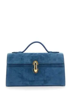 Savette Symmetry Suede Mini Clutch Bag - Blu