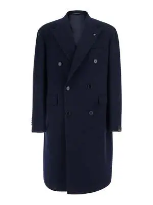 Tagliatore Notched Revers Wool Jacket With Button-front Closure For - Blu