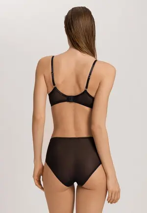 Hanro Smooth Illusion Semi-transparent Tulle Soft Cup Bra - Black