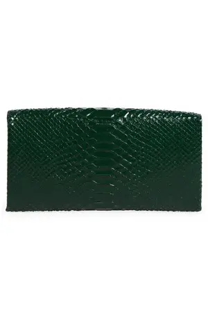 TOM FORD Jean Python Embossed Leather Clutch