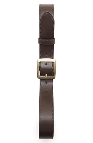 Mango Square Buckle Faux Leather Belt