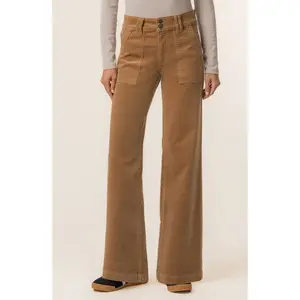 Kut From The Kloth Jodi High Waist Straight Leg Corduroy Utility Pants - Camel