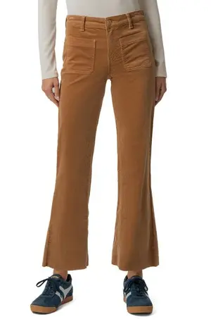 Kut From The Kloth Kelsey Raw Hem Kick Flare Corduroy Jeans - Camel