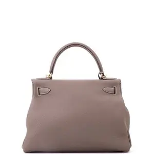 Hermès Kelly Handbag Togo With Gold Hardware 28 - Grey