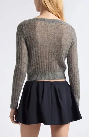 SHUSHU/TONG Floral Embroidered Wool & Mohair Blend Sweater