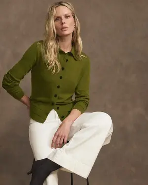 Mint Velvet Long Sleeve Cotton Blend Knit Top